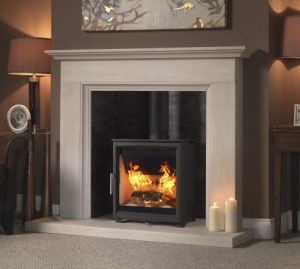 C&J Aylesbury Limestone Fireplace - Grampian Stoves