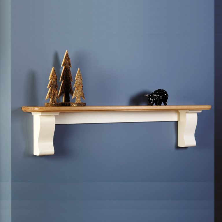 Focus Corby Solid Oak Fireplace Mantel Shelf - Grampian Stoves